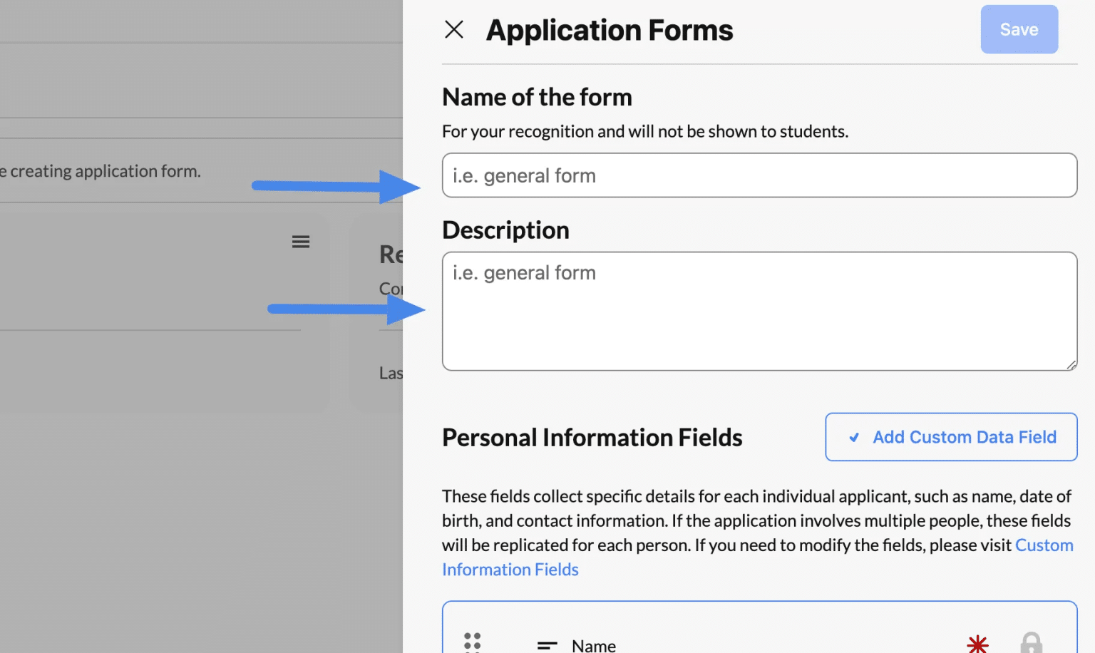 Create Application Form - Flowclass